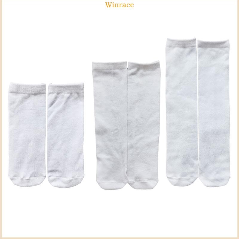 WRC 5 Pairs Dye Sublimation Sock Blank White Sublimation Socks For Teen ...