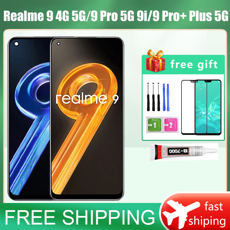 Original AMOLED Realme 9 4G 5G 9 Pro 5G 9i 9 Pro+ Plus 5G LCD Display ...