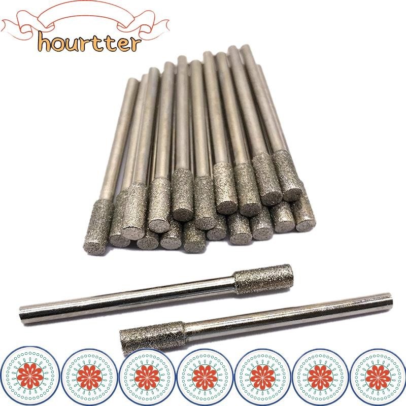 20 Pcs Diamond Grinding Bits 4mm Cylinder Head Grinding Bit Rotary ...