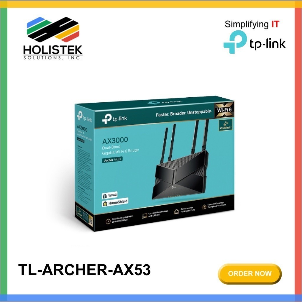 TP-link AX3000 Dual Band Gigabit Wi-Fi 6 Router (Archer AX53 ...