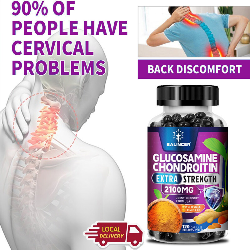 Balincer Glucosamine Chondroitin MSM, Joint Support Supplement with Curcumin, for Back of Hands ...