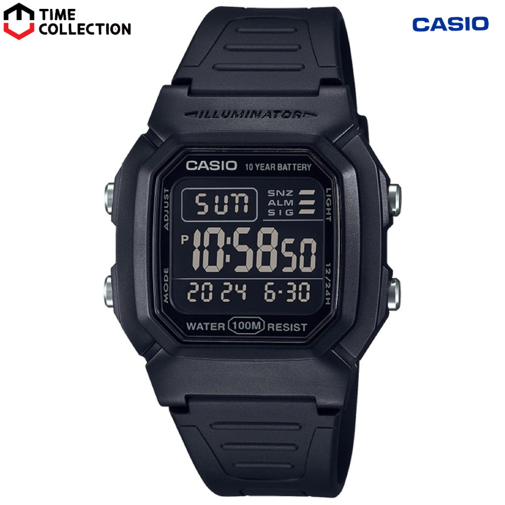 Casio W-800H-1B Digital Rubber Strap Watch For Men | Shopee Philippines