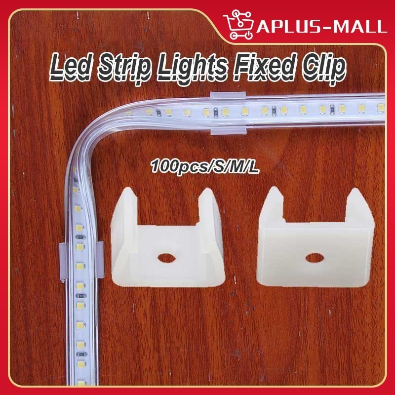 100pcs LED Strip Lights Fixed Clip Plastic Buckle LED Strip Clips ...