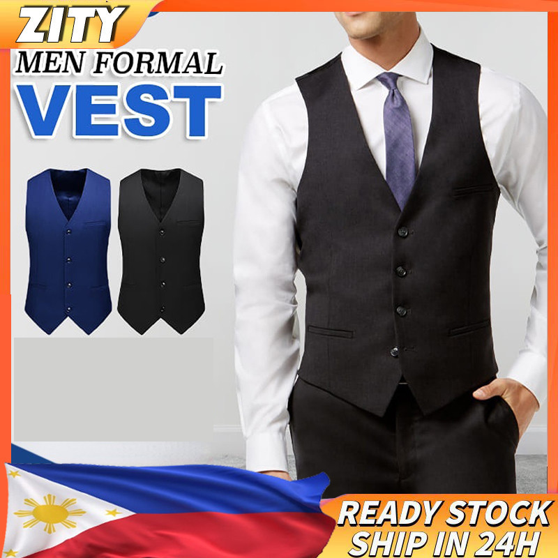 ZITY Plus Size Vest for Men/Suit Vest with Formal Attire for Men with ...