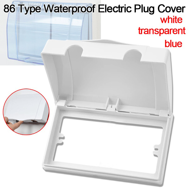 Double Socket Protector Electric Plug Cover Waterproof Switch Box ...