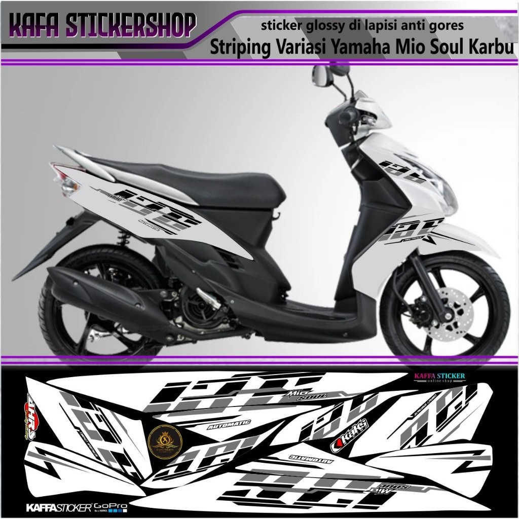 / Striping Yamaha Mio Soul Karbu Sticker Variations Motif Simple List ...