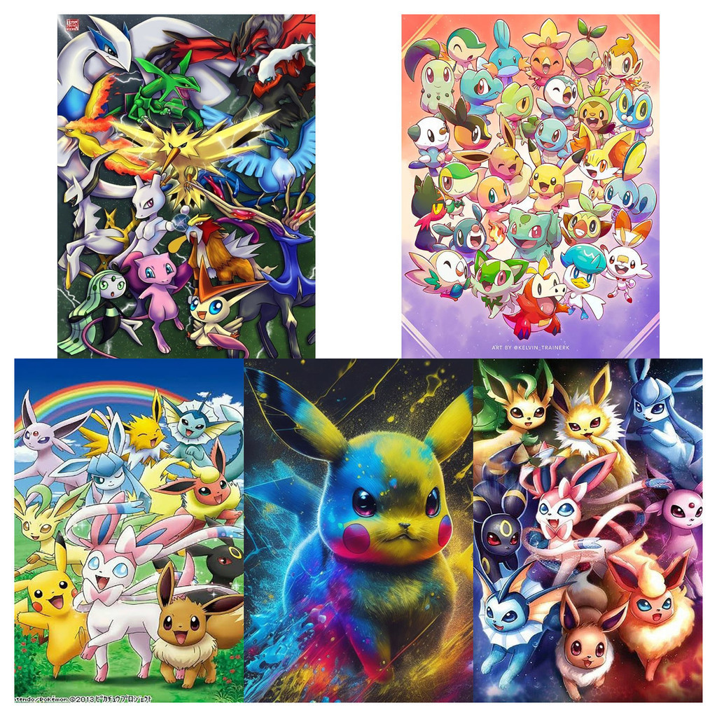 [KS] Pokémon 5d Diamond Painting Full Diamond Living Room PasteDiamond ...