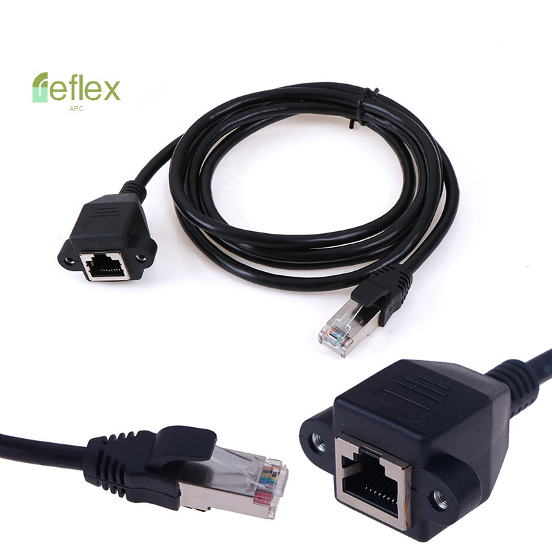 Reflex Arc 1Pc RJ45 Male to Female Screw Panel Mount Ethernet LAN ...