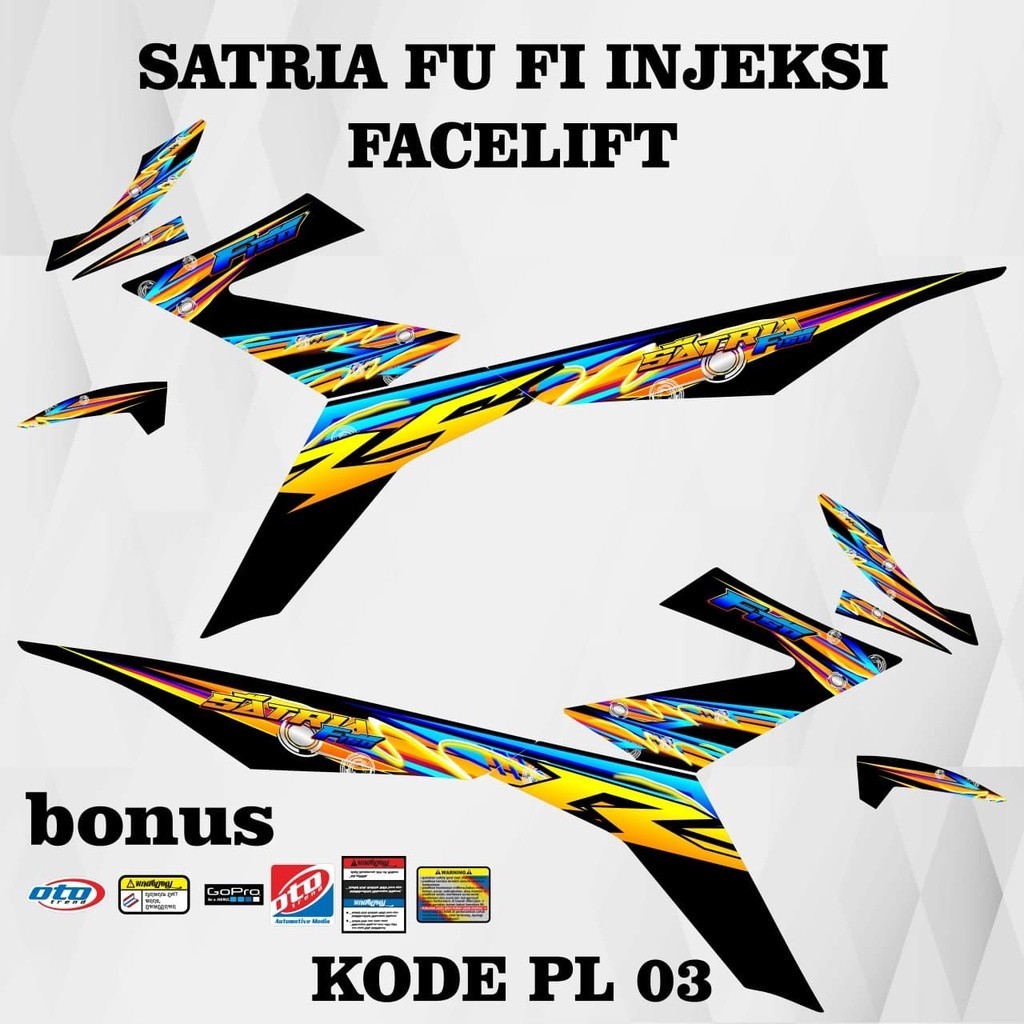 Striping SATRIA FU injection - striping sticker polet trim sticker ...