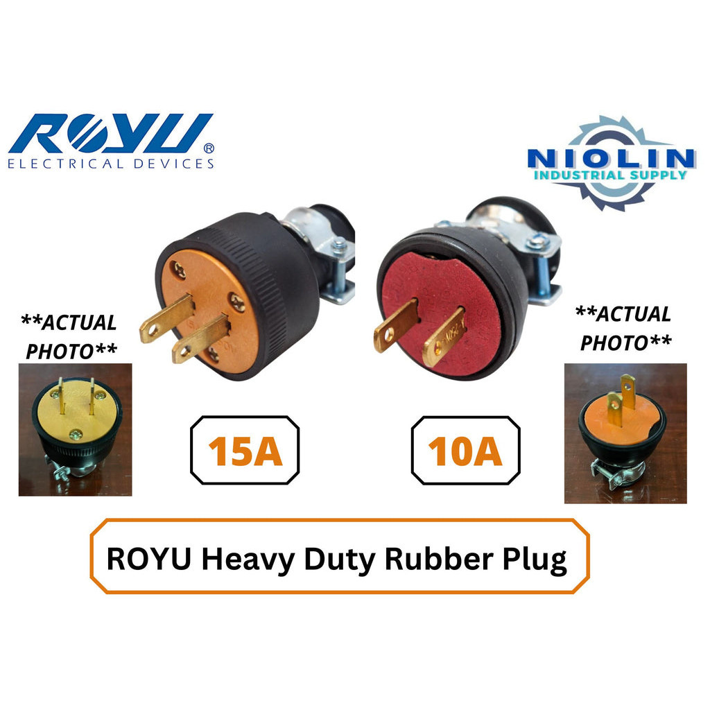 ROYU Heavy Duty Rubber Plug ( 10A , 15A ) | Shopee Philippines