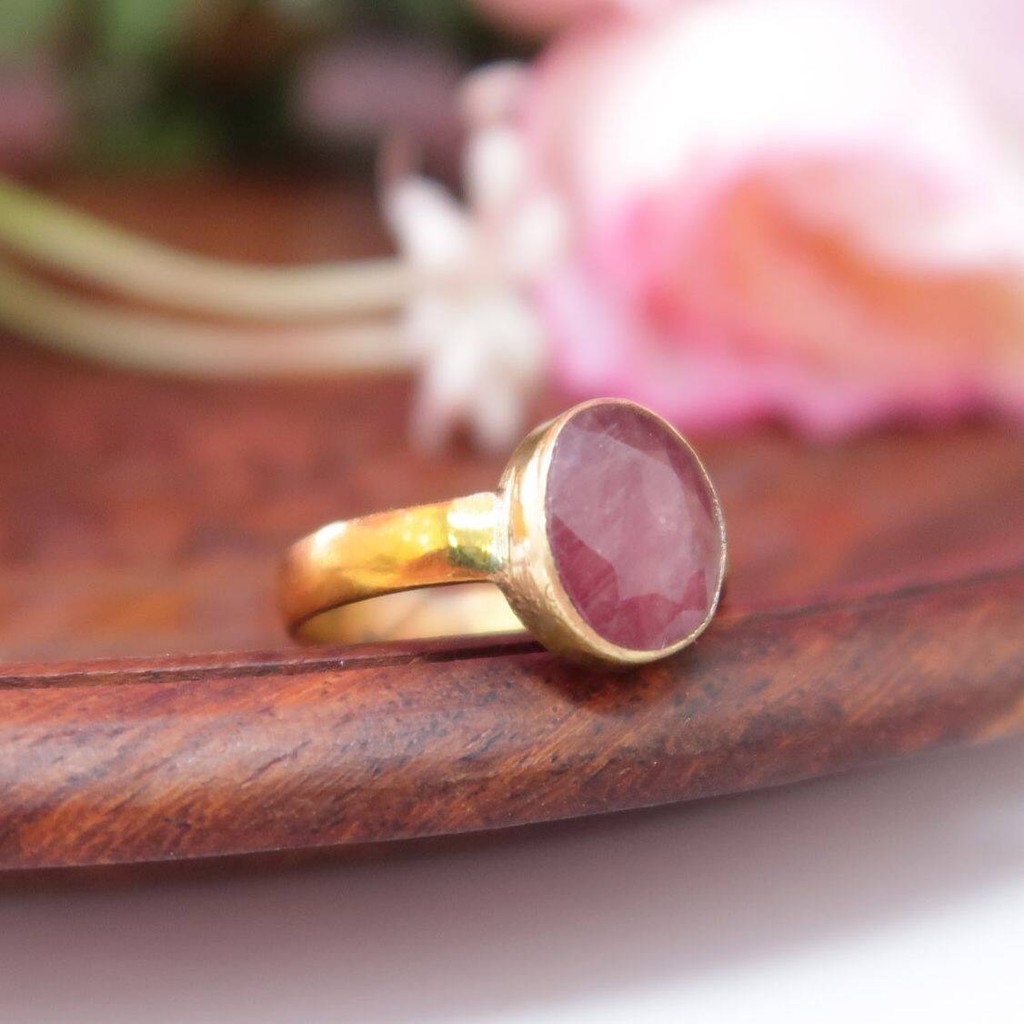 Maanik Certifed Natural Ruby Stone Ruby Red stone Ring in 5 Metals ...