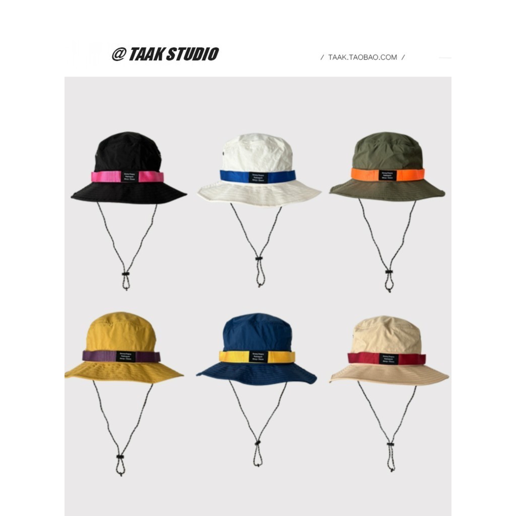 Outdoor Lightweight Quick-Drying Colorful Ribbon Bucket Hat Female ...