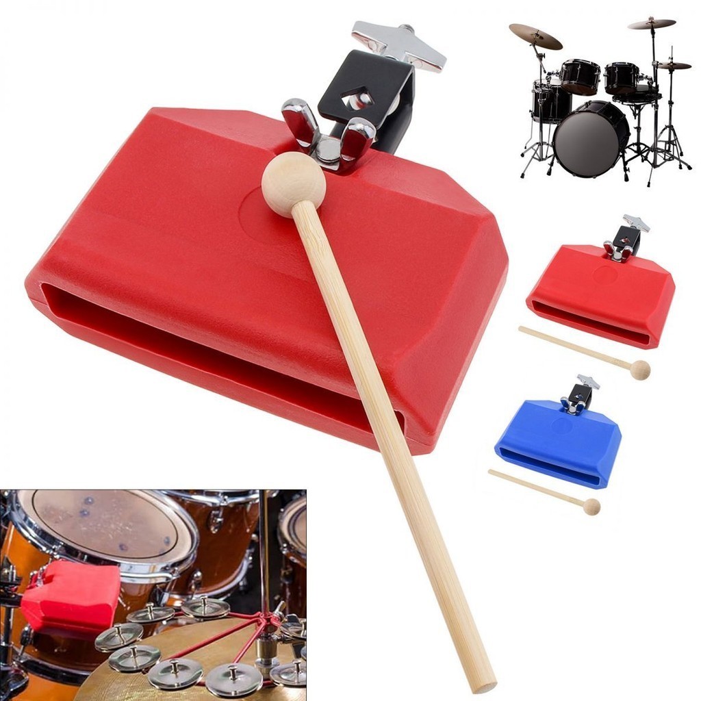 Plastic Blue / Red Musical Percussion Jam Block, Latin Drum Instrument ...