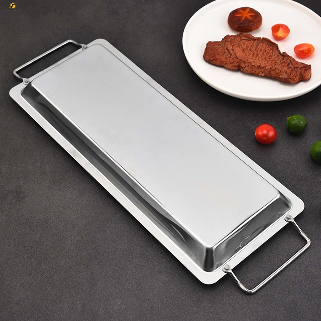 Stainless Steel Griddle Plate Rectangular Flat Top Griddle with 2 ...