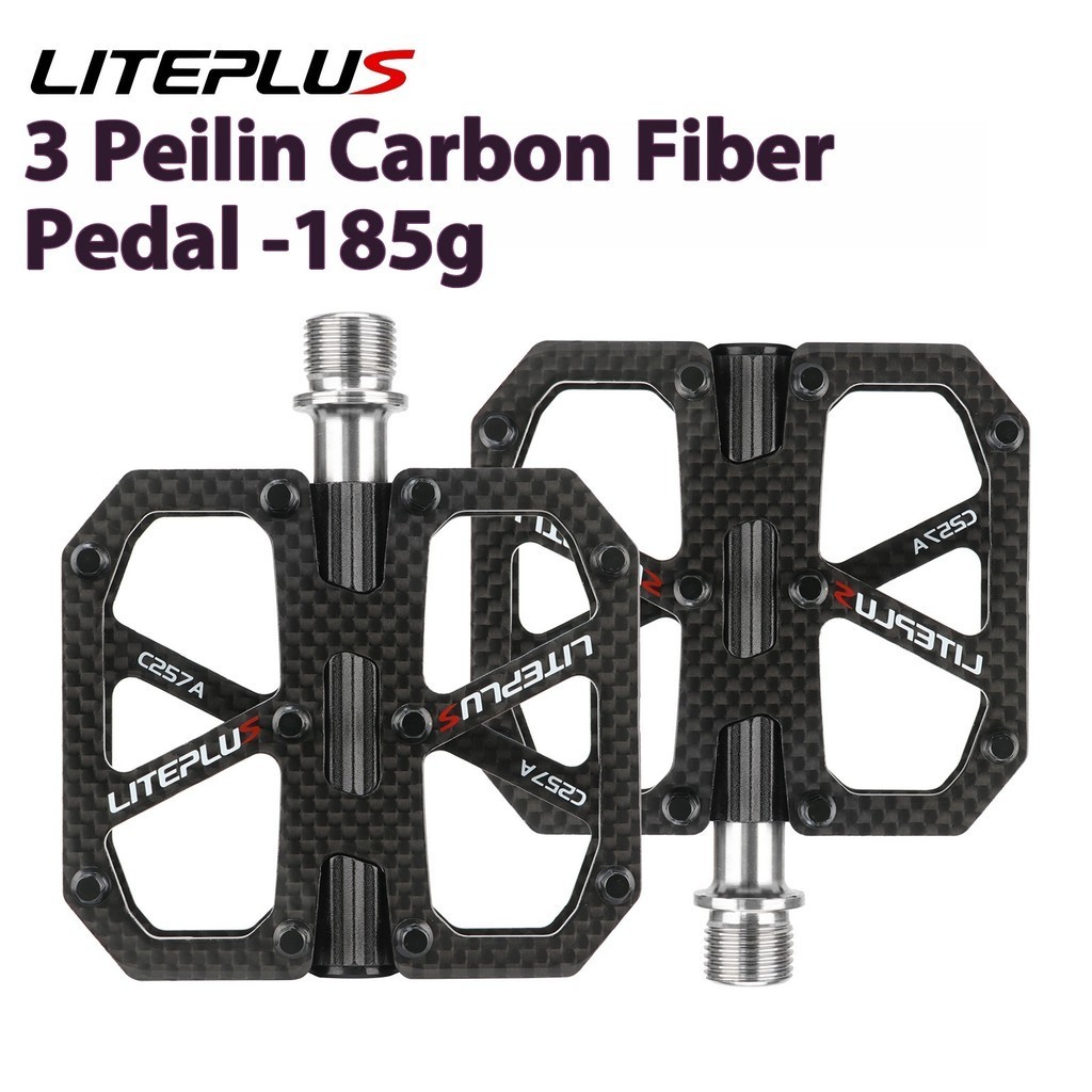 Titanium Axle Carbon Fiber Pedal LITEPLUS Bicycle Pedal Mountain Bike ...