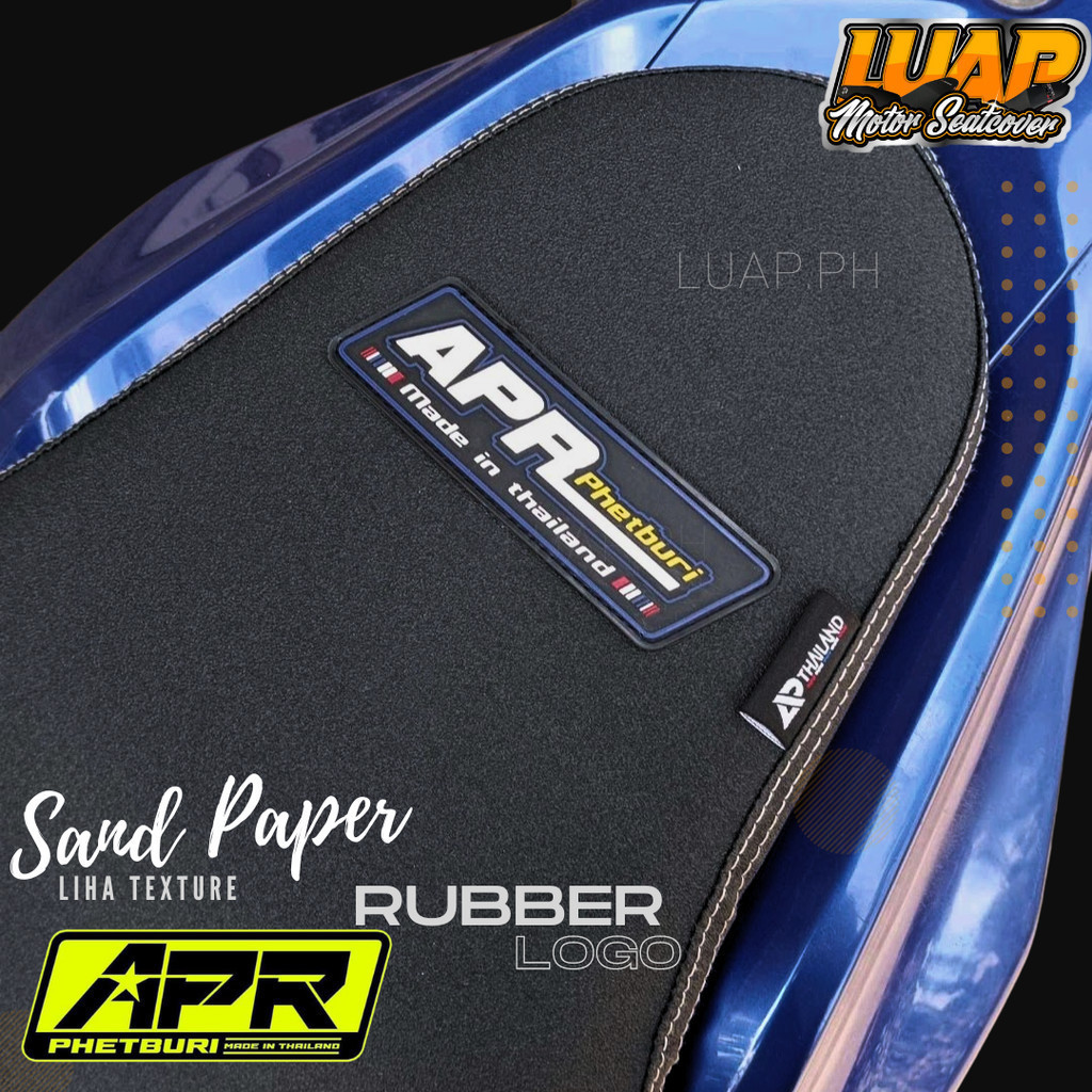 Aerox v1 v2 v3 Rapid 150 APR Liha Sandpaper Rubber Logo Seat Cover ...