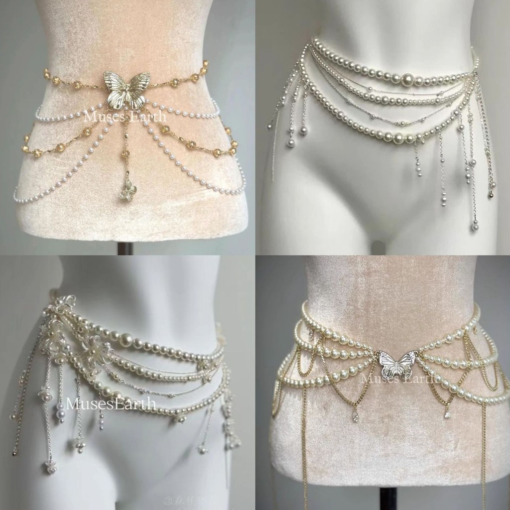 Multi- Pearl Waist Chain Waist Chain Waist Decoration | Shopee Philippines