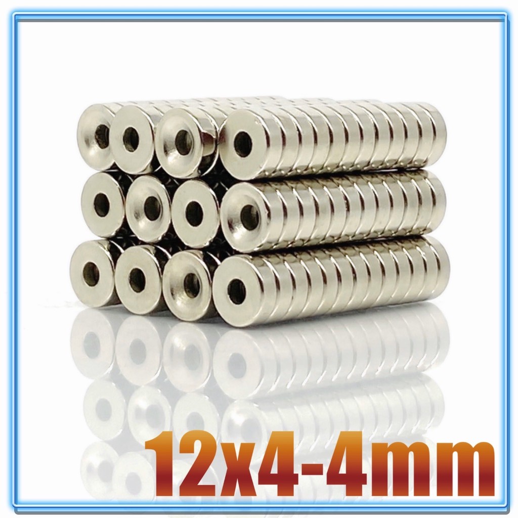 12x4-4mm N35 Powerful Magnetic 12*4mm Hole 4mm Countersunk Neodymium Magnet Permanent NdFeB ...