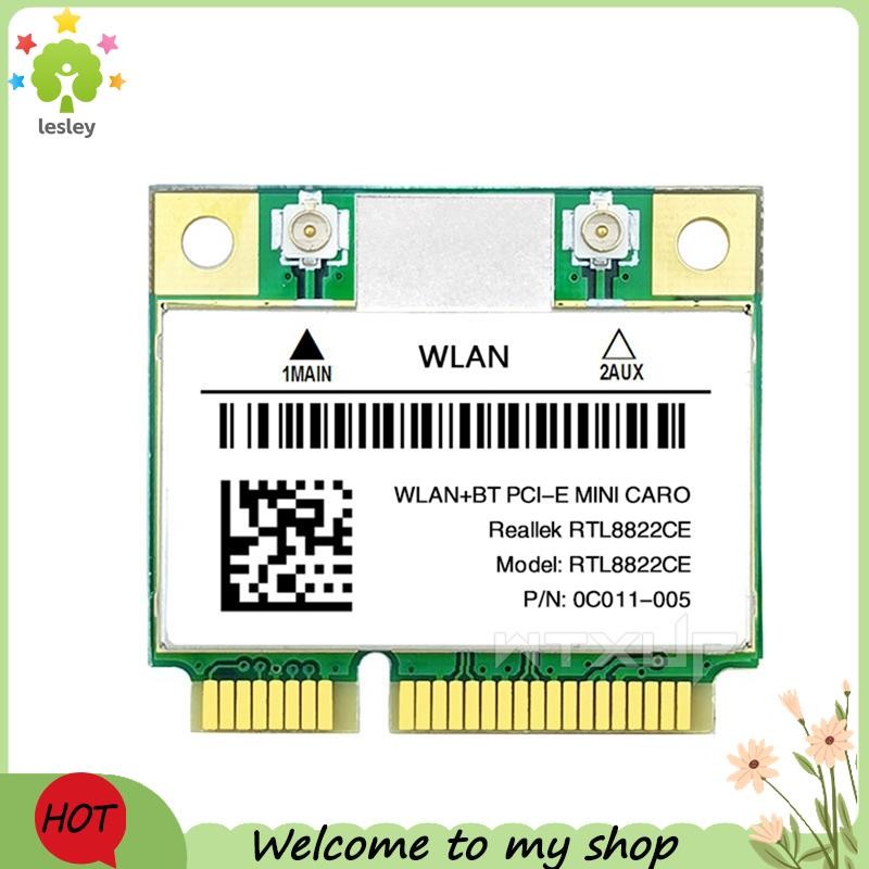 【lesley】RTL8822CE 1200Mbps 2.4G/5Ghz 802.11AC WiFi Card Network Mini ...