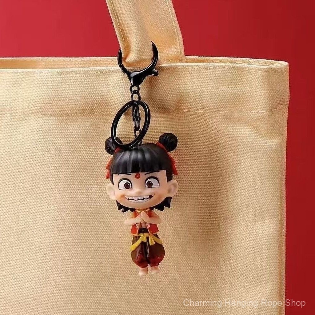 Nezha Phone Chain Demon Child Naohai Cute Cartoon Anime Backpack ...