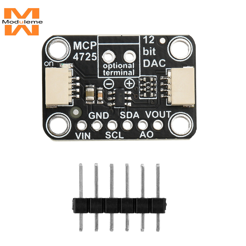 2.7-5.5V MCP4725 Breakout Board 12-Bit I2C DAC Digital to Analog Conversion Module Compatible ...
