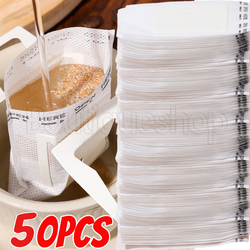 50PCS Coffee Filter Paper Bags - Coffee Residue Sieve Pouch - Coffee ...