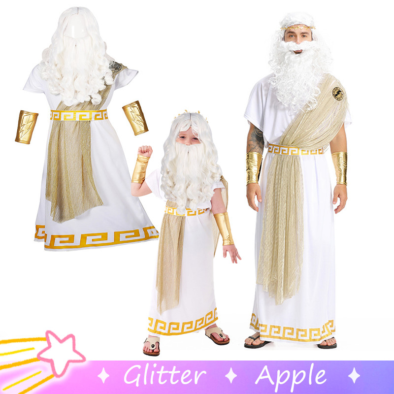 Traditional Greek God Jesus Man Adult Zeus Cosplay Costume For Kids Boy ...