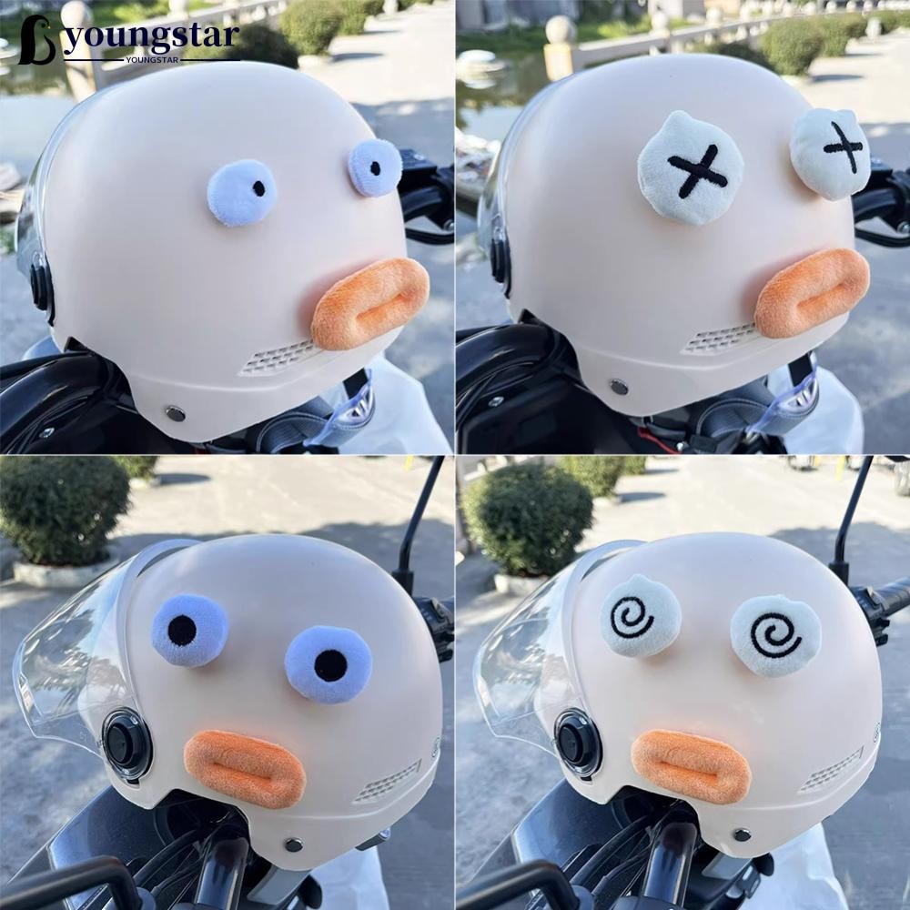 YOUNGSTAR 2Pcs Cute Motorcycle Helmet Decorations For Motocross Full ...