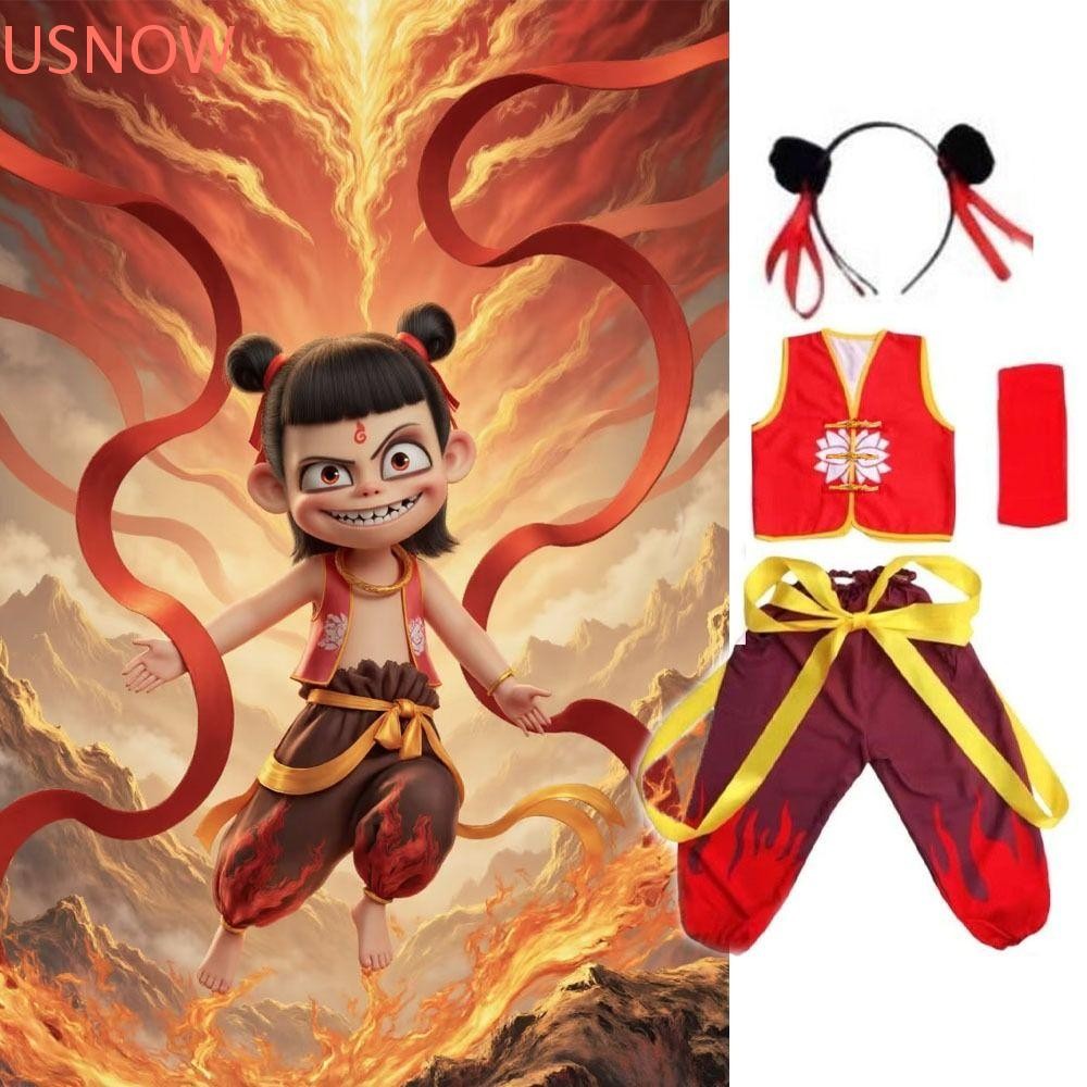 USNOW Nezha2 Cosplay Costume, Cartoon Funny Nezha Performance Costume ...