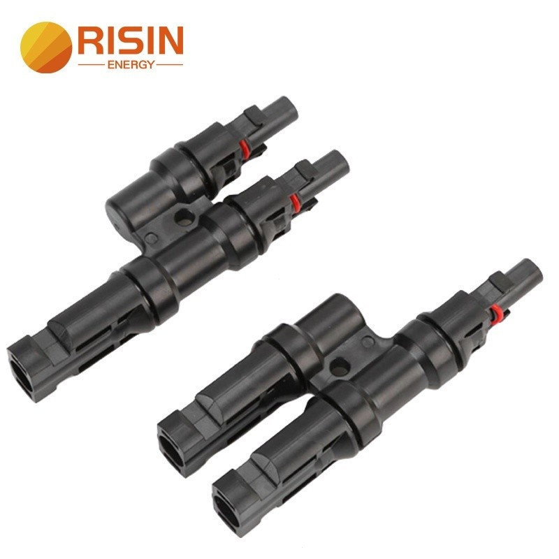 Risin T MC4 Multic Contact Branch Connector 2 to 1 Connector Solar ...