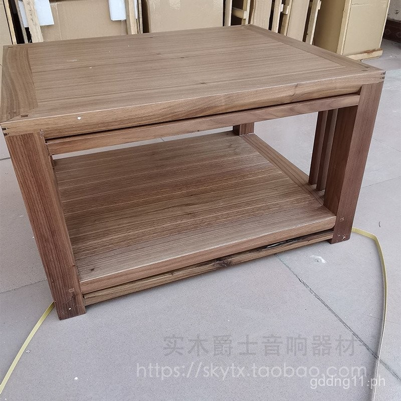 Jazz rack HHD2Luxury Single Two-Layer Walnut Wood TV Cabinet Solid Wood ...