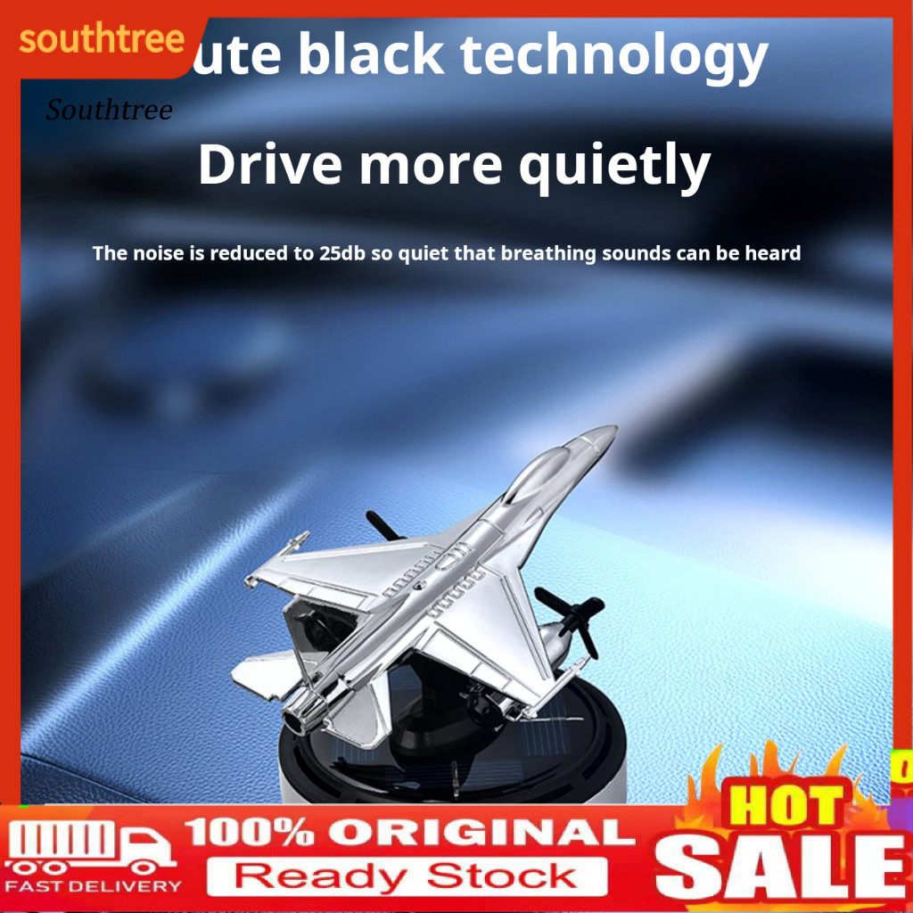 SOU_ Automatic Rotating Car Scent Diffuser Jet Fighter Solar-powered ...
