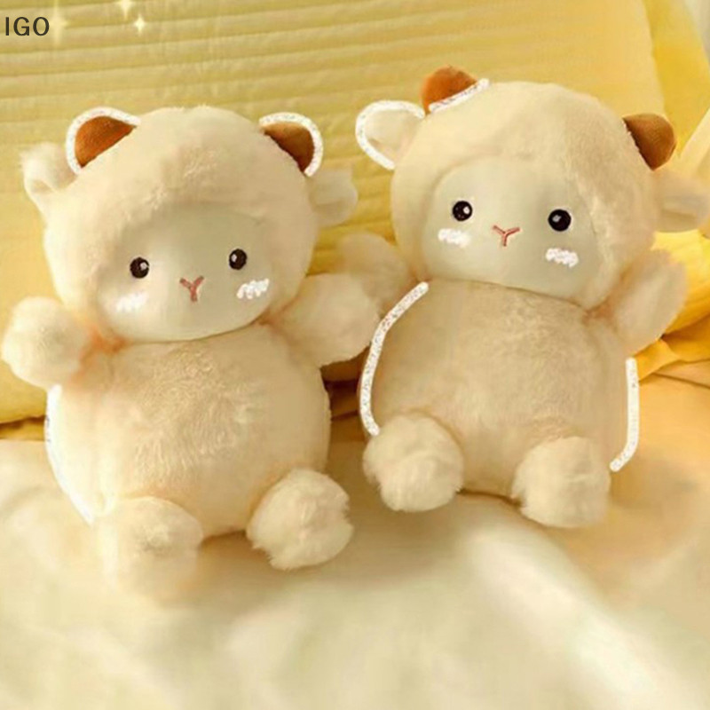 IGO Cute Cartoon Sheep Doll Kawaii Furry Lamb Plush Toy Stuffed Animals ...
