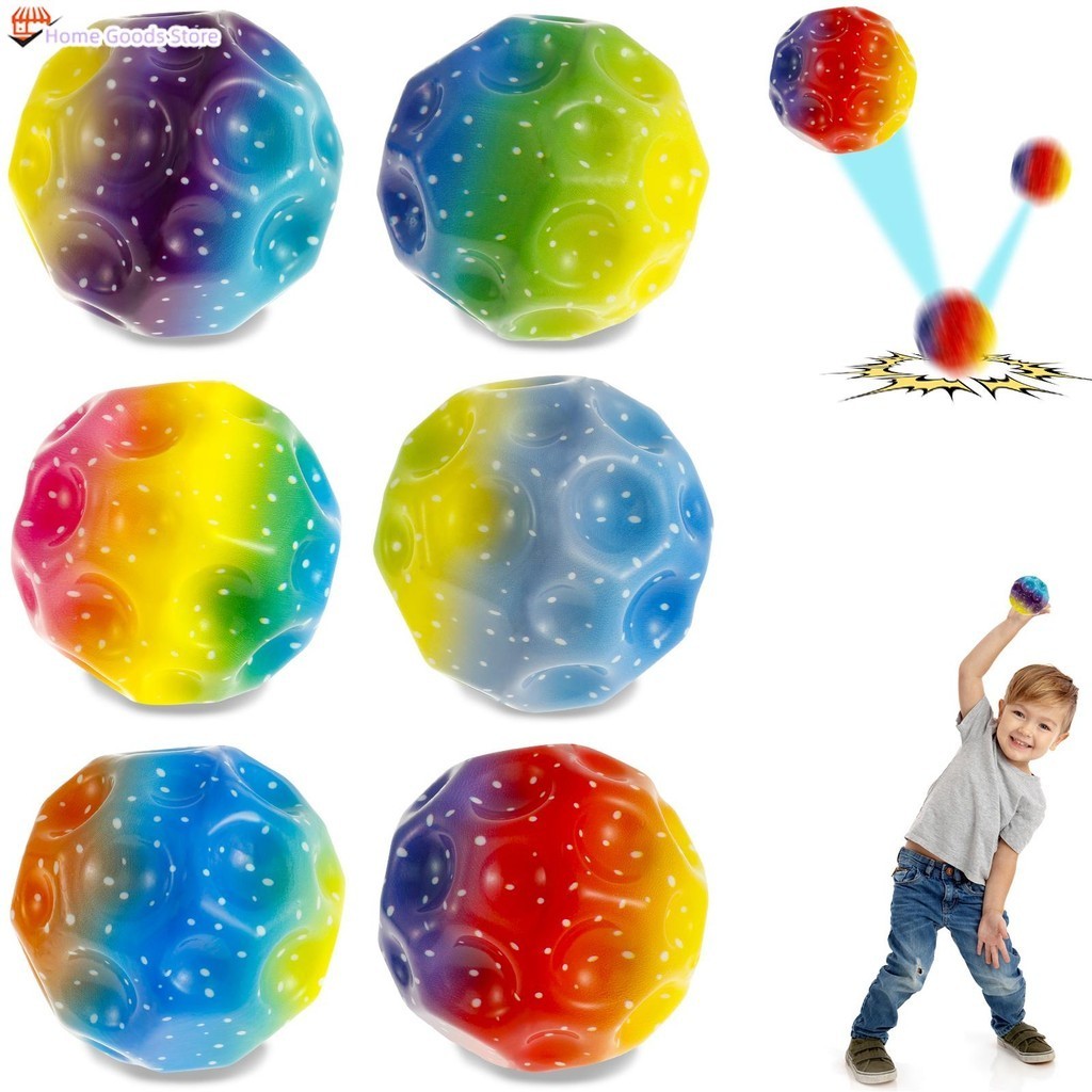 6Pcs Astro Jump Ball 70mm Mini Bouncing Ball High Jumping Galaxy Ball ...