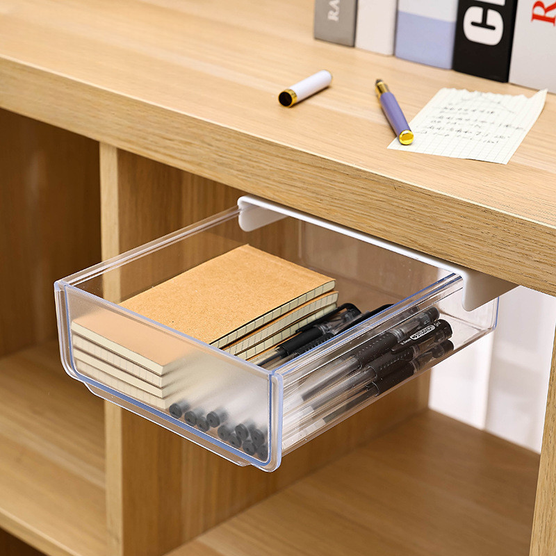 Undertable Drawer Storage Box Hidden Hanging Bedroom Dormitory Office ...