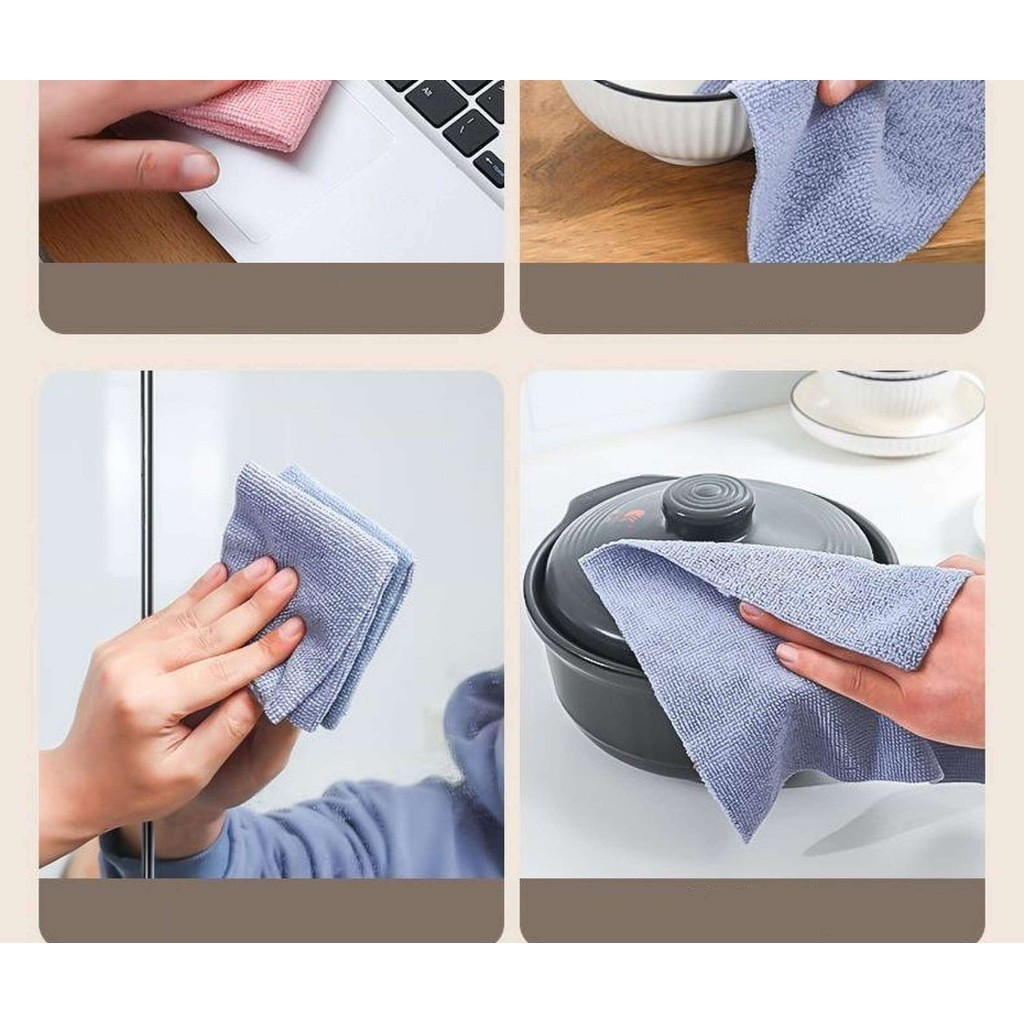 Removable Dishcloth Reusable Absorbent Microfiber Kitchen Dishcloth ...