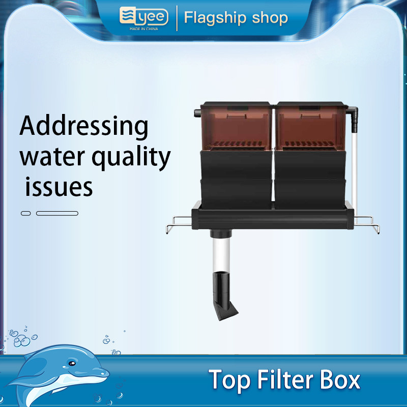 YEE Fish Tank Filter Aquarium Cycle External Top Filter Box Fish Tank ...