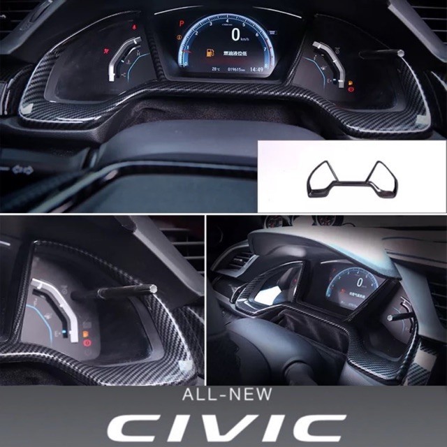 2016 - 2021 Honda Civic FC FK Meter Panel Cover Dashboard Panel Frame ...