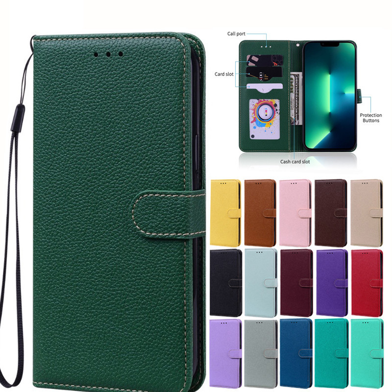 Leather Flip Soft Case for LG K61 K40 Q6 G6 X4 2019 Embossed Shockproof ...