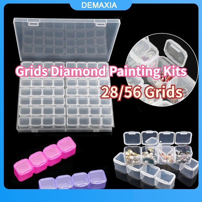 28 and 36 Grid Plastic Storage Box Rhinestone Storage Box Diamond ...
