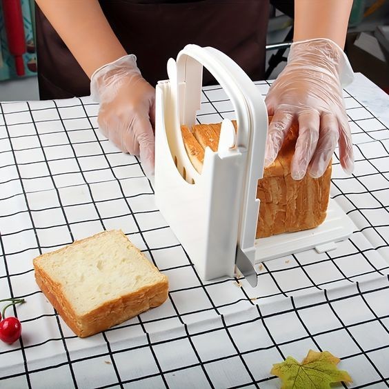 CHAINSHOP Bread Slicer Foldable Bread Cutting Guide With 5 Slice ...