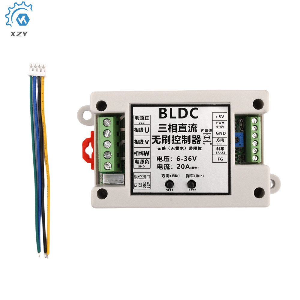 DC6-30V 400W Wide Voltage 3-phase Sensorless BLDC Motor Controller ...