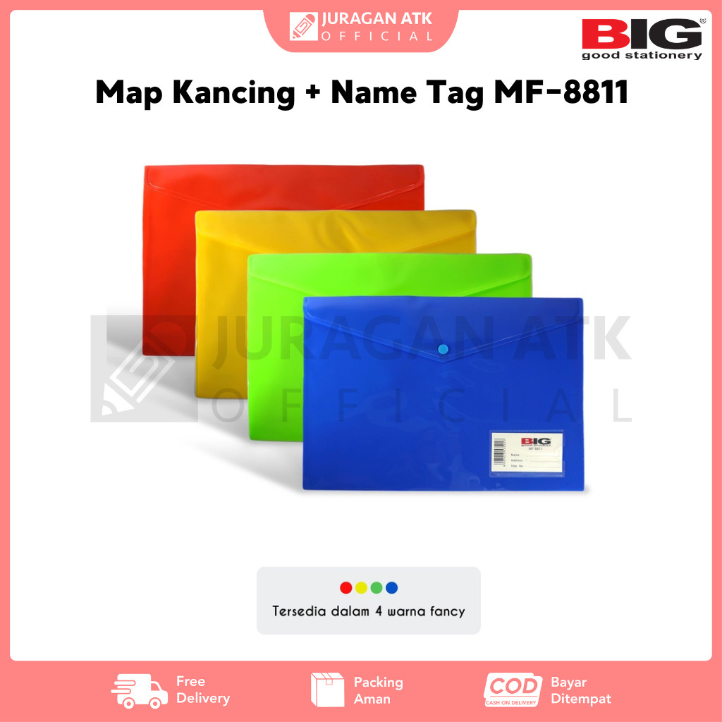Button Folder + Name Tag BIG MF-8811/ Button Folder 1 Pastel F4 ...