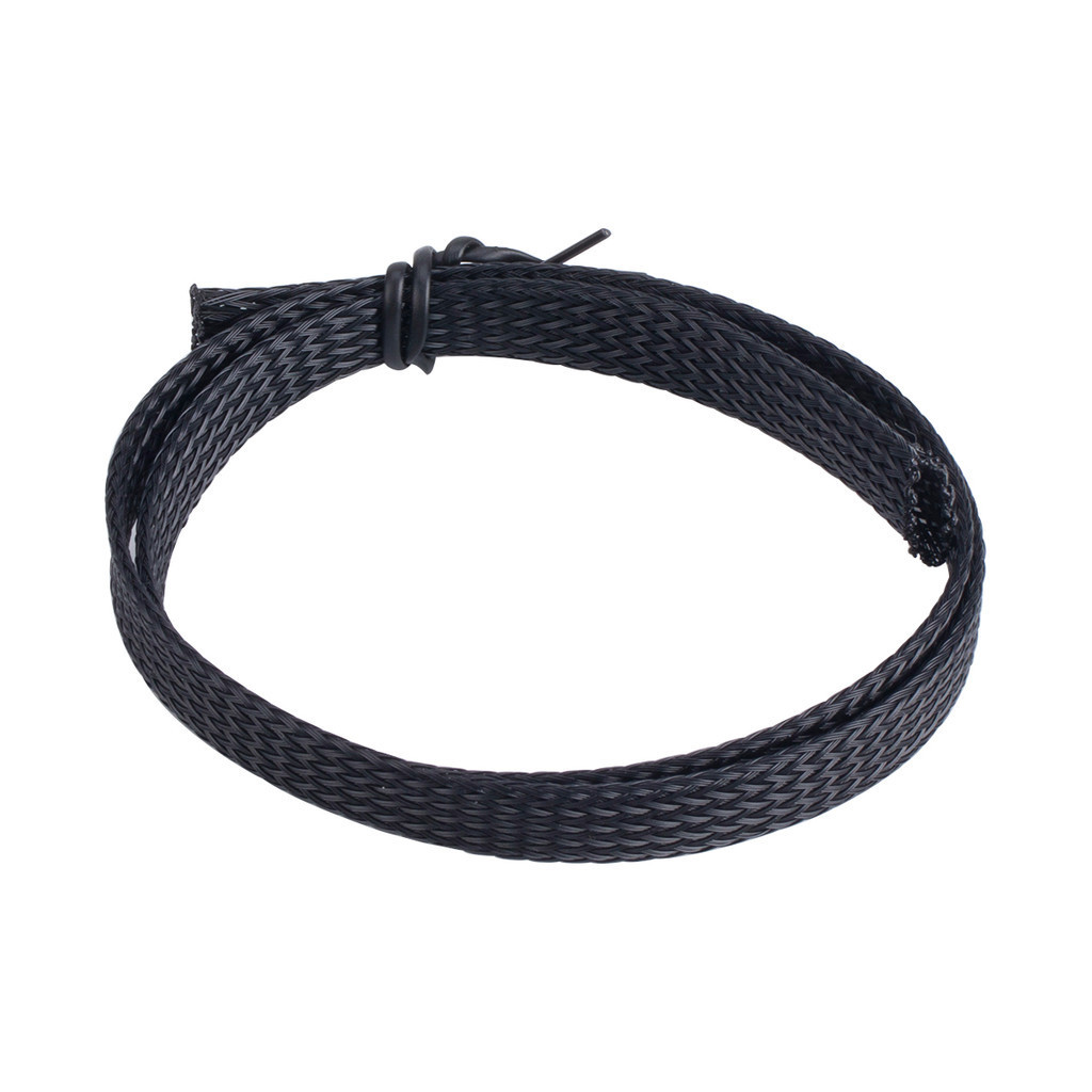 500mm Length Black Insulated Braid Sleeving 8mm Tight PET Wire Cable ...