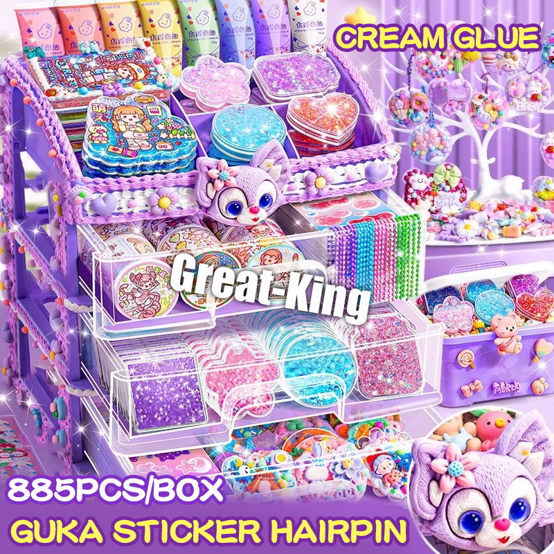 1131pcs Acrylic sticker goo card DIY cream glue luxury girls full set ...