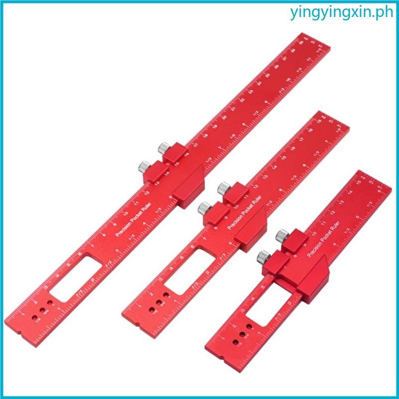 YIN Slide Stop Marking Ruler Metric Inch Measuring Wood Working ...