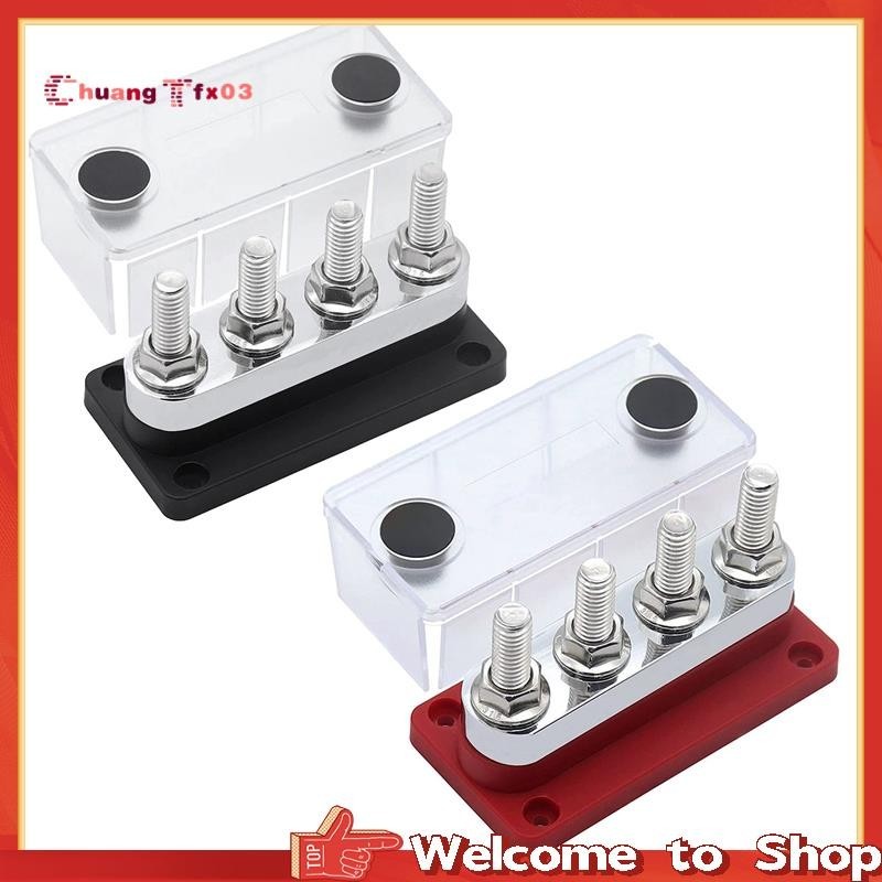 【Chuangtfx03】600A Bus Bar 4-Stud (3/8 Inch) M10 High Current Copper ...