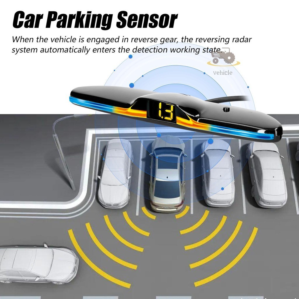 Car Parking Sensor Rear Reversing Radars System with 4 Parking Sensors ...