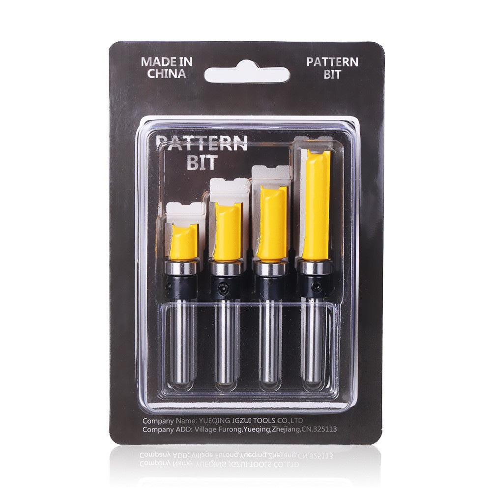 Bottom Bearing Flush Trim Router Bits for Wood 1/4 Shank Woodworking ...