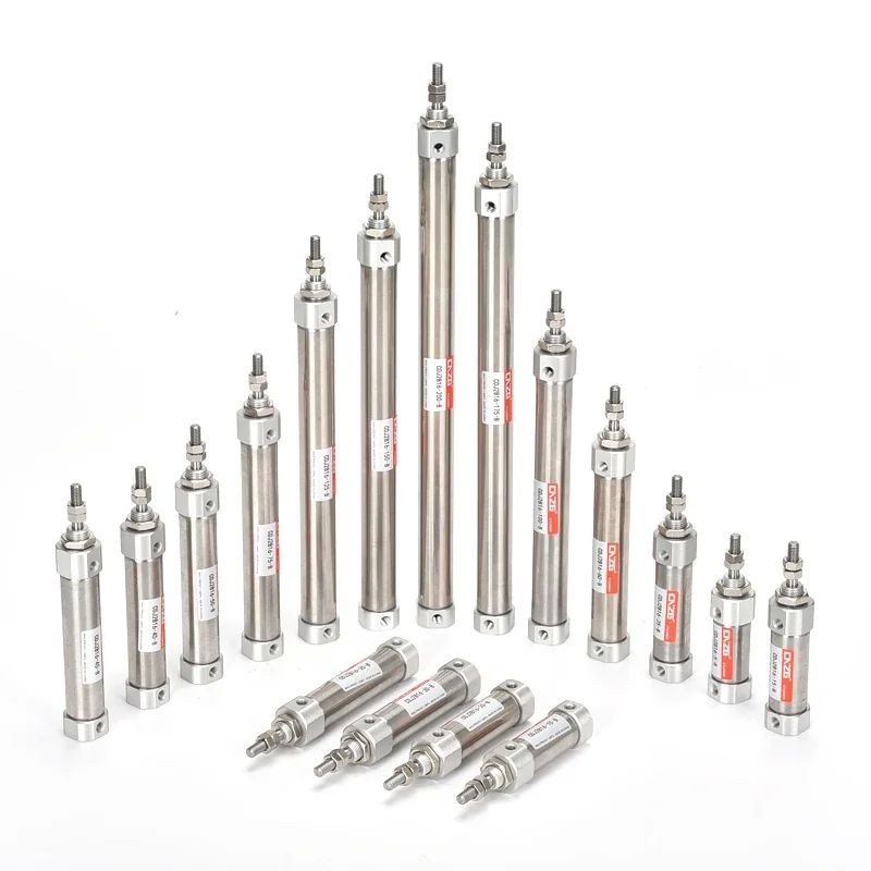 Double Acting Pneumatic Air Cylinder Mini Small CDJ2B Type Single Rod 10mm 12mm 16mm Bore 20mm ...